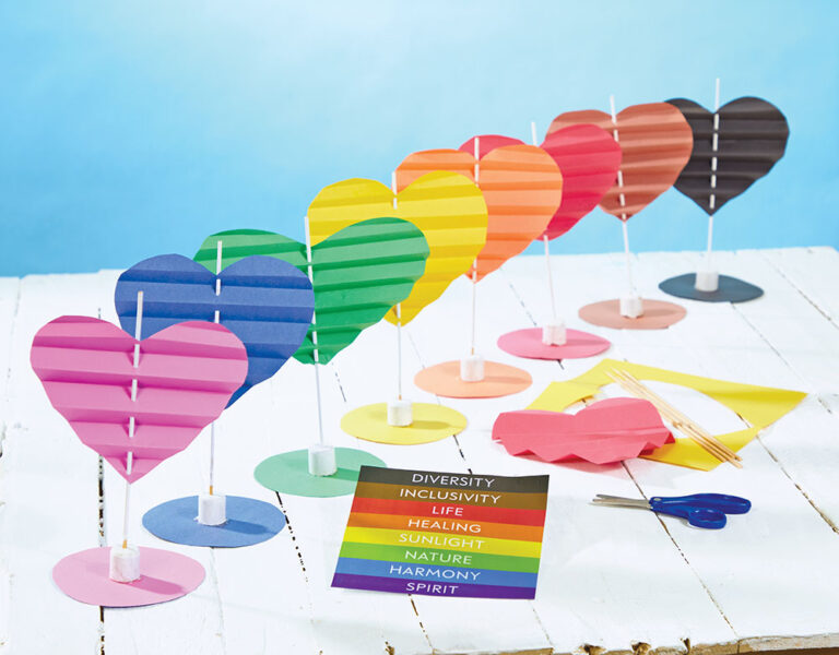 Rainbow Flag Heart Display - Colorations®